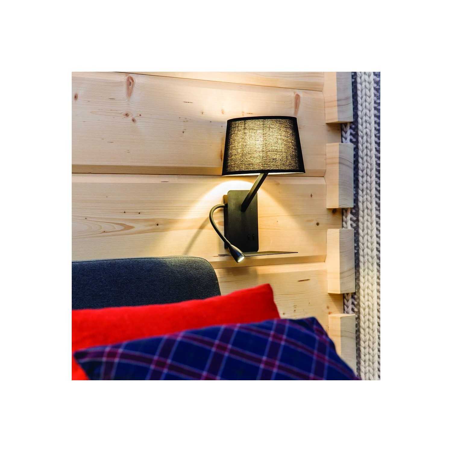 Dakota kinkiet (lewy) LP-2121/1W L BK Czarny - LightPlus.pl