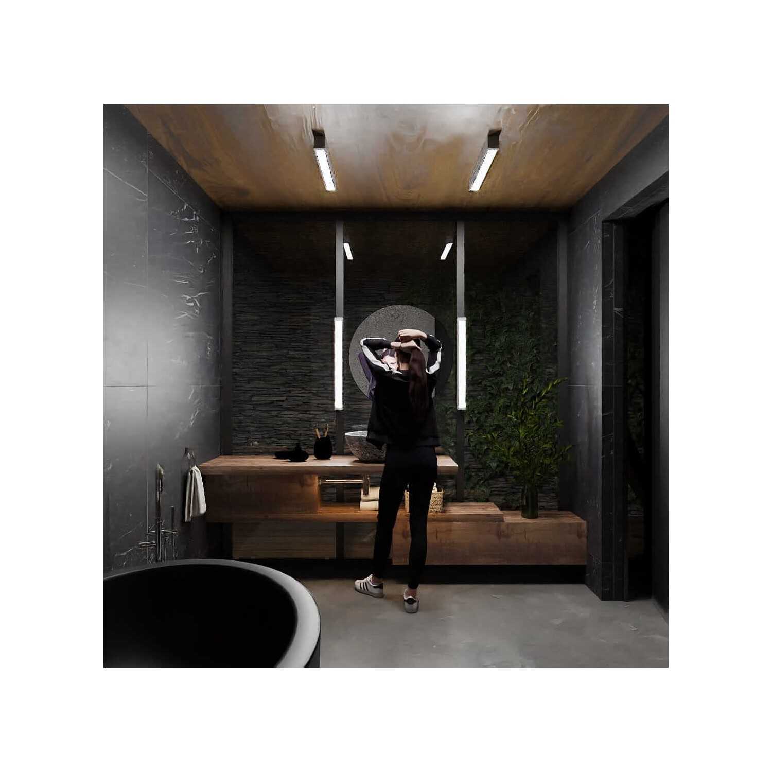 Ibros lampa sufitowa biała średnia 18W 4000K IP44 LP-7001/1C WH-63 18/4 ...